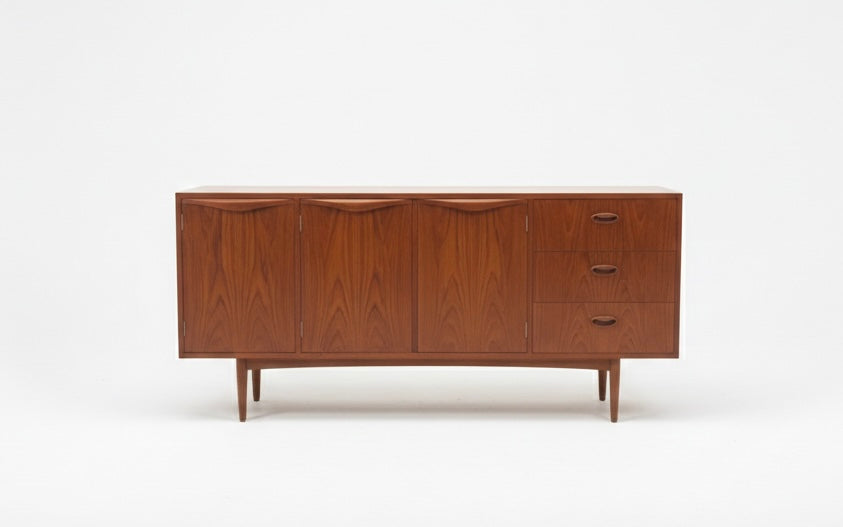 Mid Century Chiswell Iconic Wave sideboard teak storage cabinet retro ...